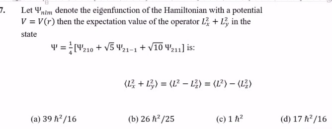 Solved 7. Let Y'nim denote the eigenfunction of the | Chegg.com