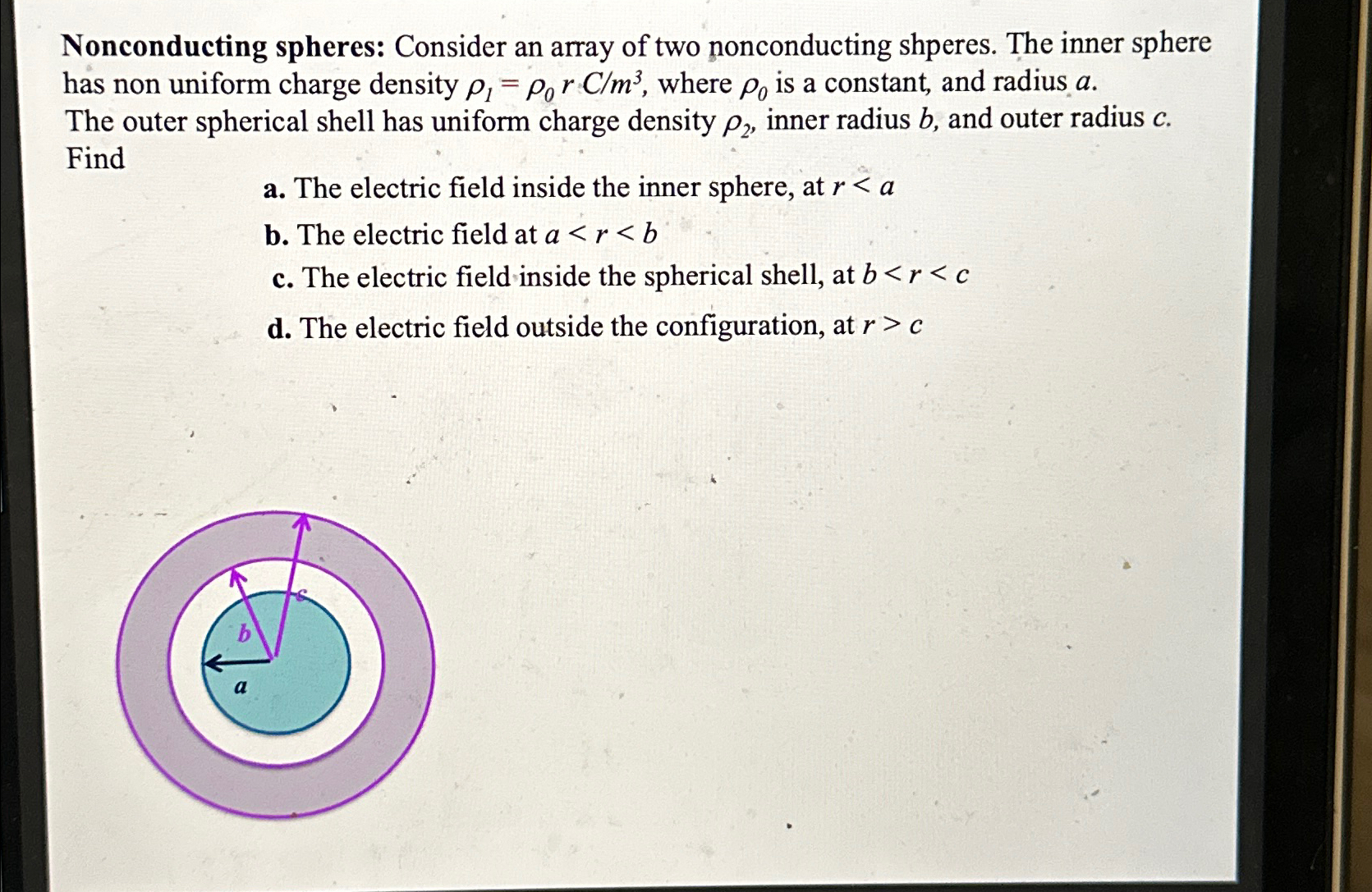 Solved Nonconducting spheres: Consider an array of two | Chegg.com