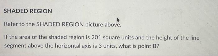 Solved SHADED REGION SHADED REGION Refer to the SHADED | Chegg.com