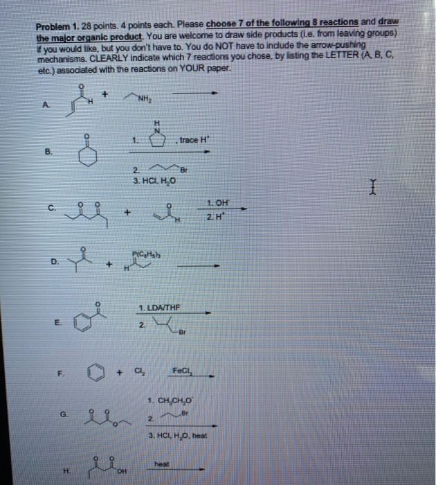 Solved Problem 1. 28 points. 4 points each. Please choose 7 | Chegg.com