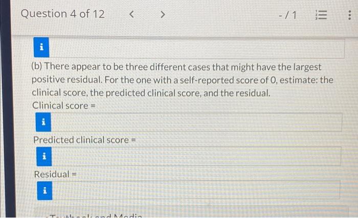 (a) For the case with the largest negative residual, | Chegg.com