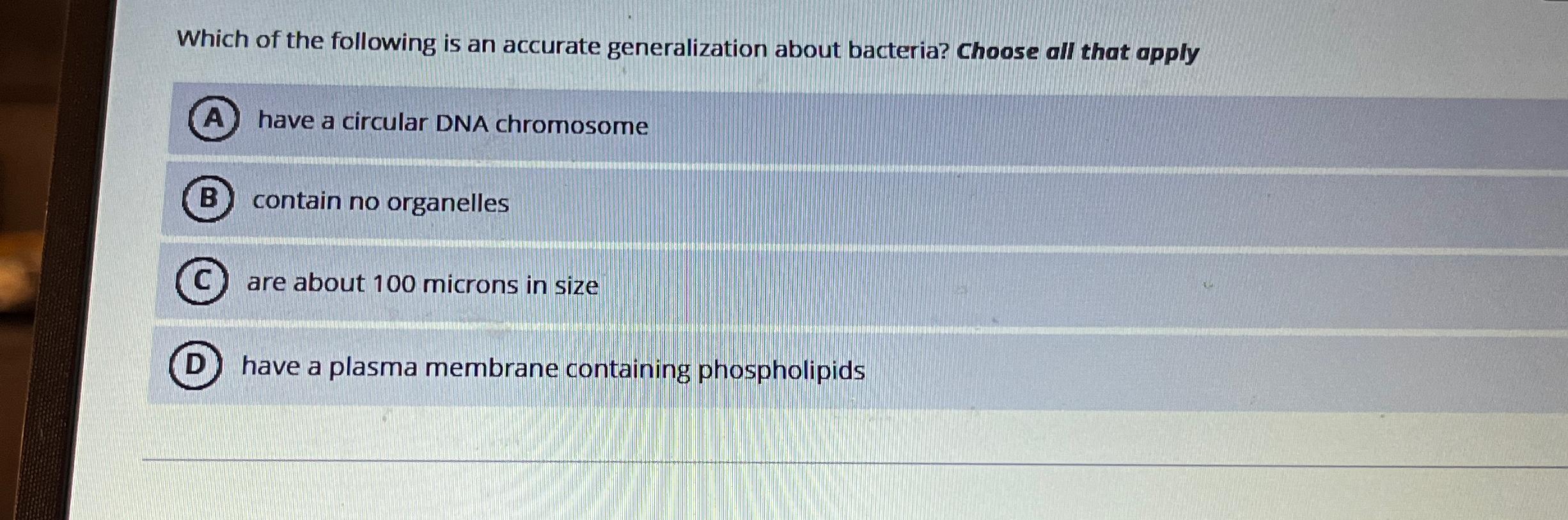 Solved Which of the following is an accurate generalization | Chegg.com