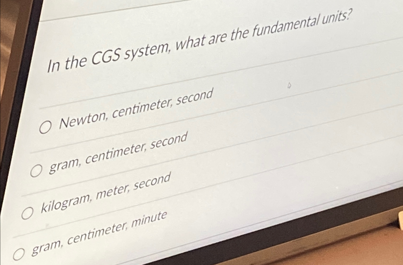 Solved In the CGS system, what are the fundamental | Chegg.com