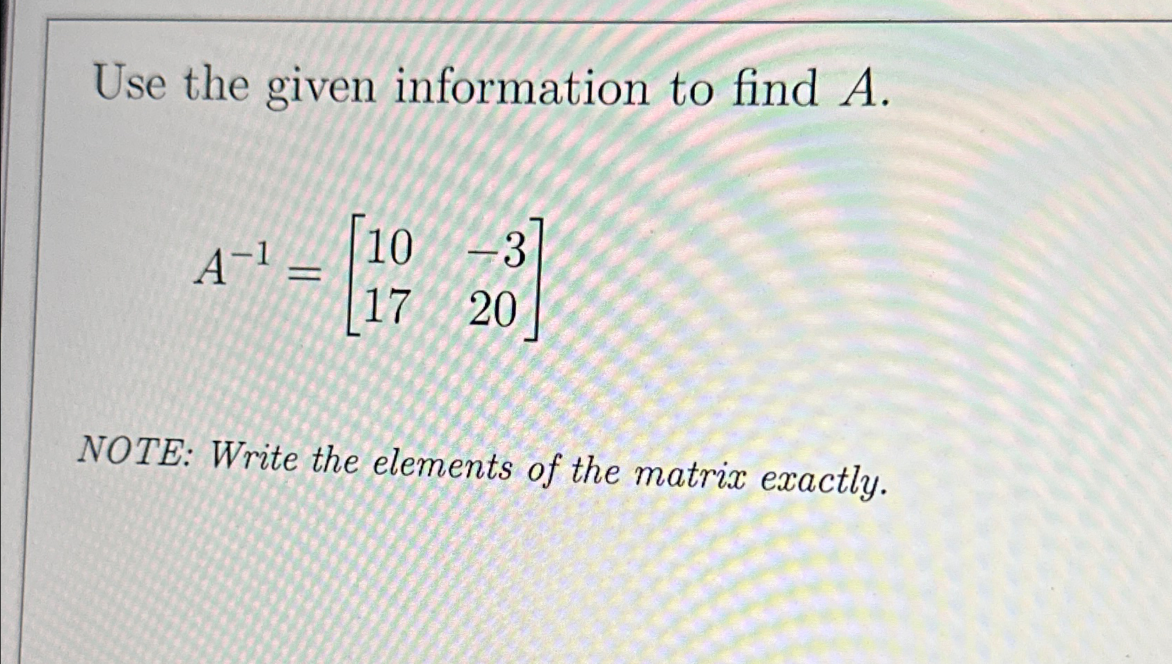 Solved Use the given information to find | Chegg.com