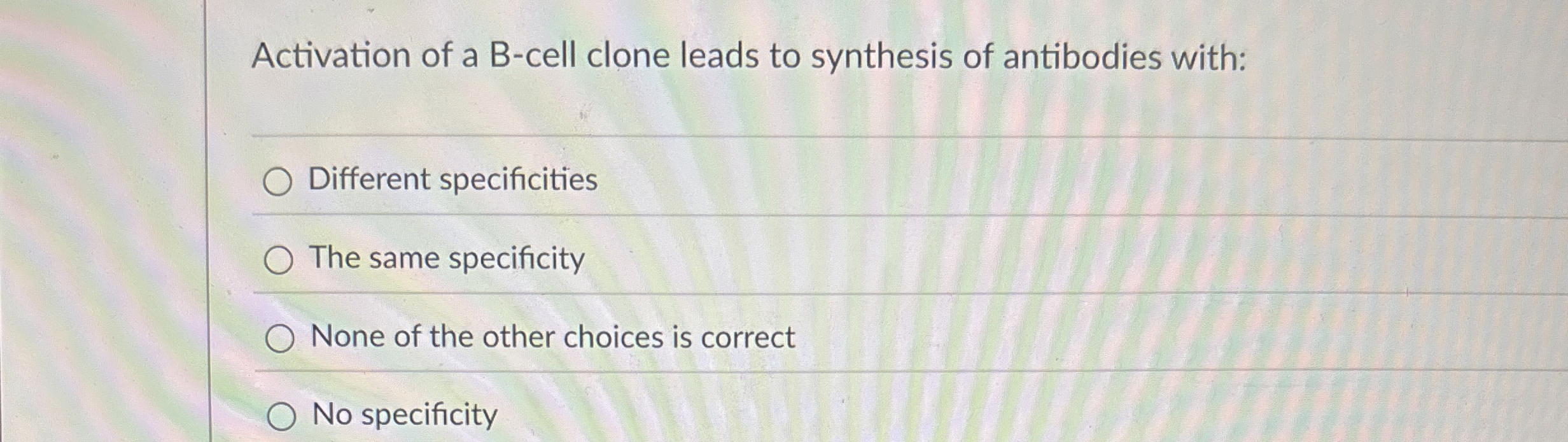 Solved Activation of a B-cell clone leads to synthesis of | Chegg.com