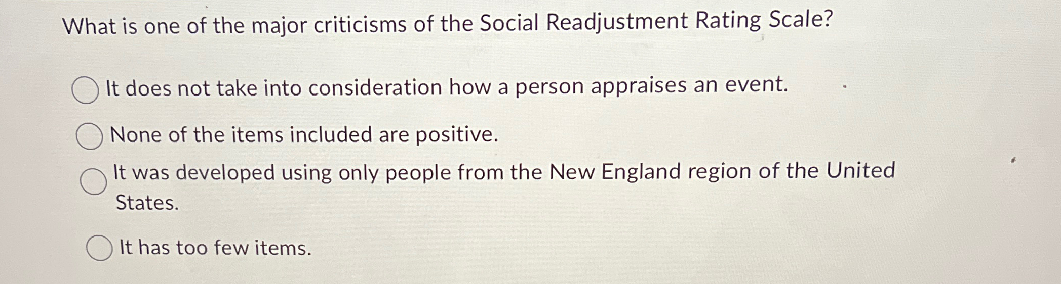 Solved What is one of the major criticisms of the Social | Chegg.com