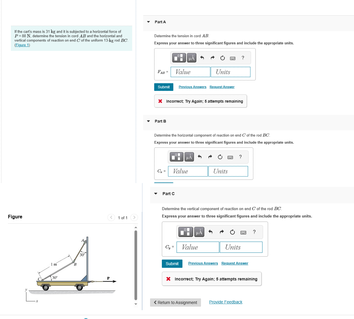 Solved FigureCy=Incorrect; Try Again; 5 ﻿attempts remaining | Chegg.com