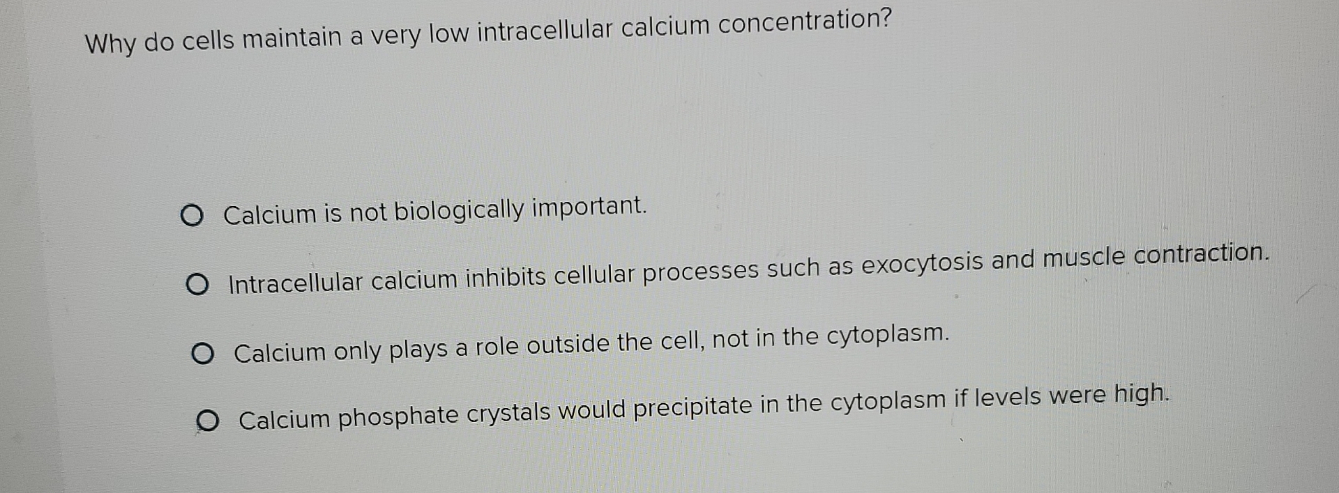 Solved Why do cells maintain a very low intracellular | Chegg.com