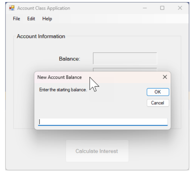 Solved 6. Account Class You are a programmer for the Home | Chegg.com