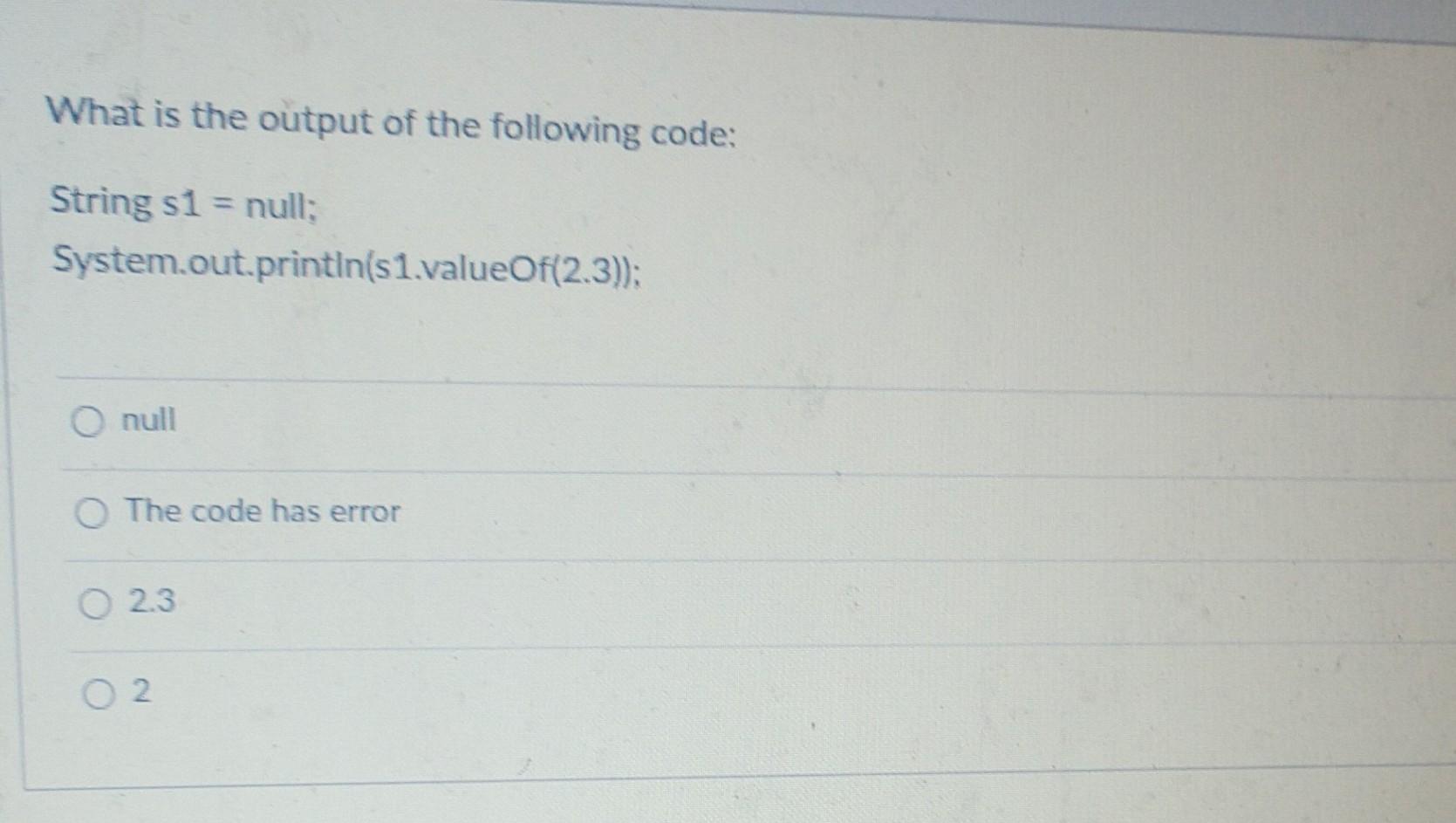 Solved Select the number of times the println statement | Chegg.com