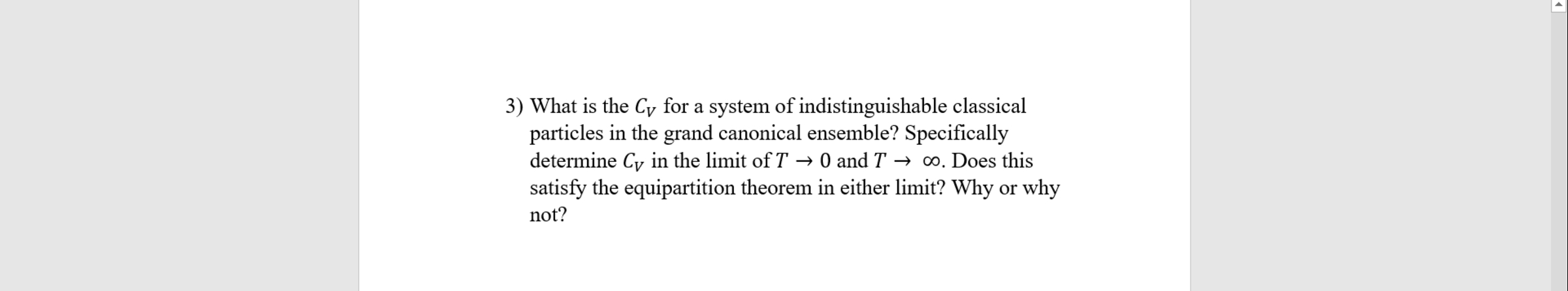 Solved What is ﻿the CV ﻿for a system of ﻿indistinguishable | Chegg.com