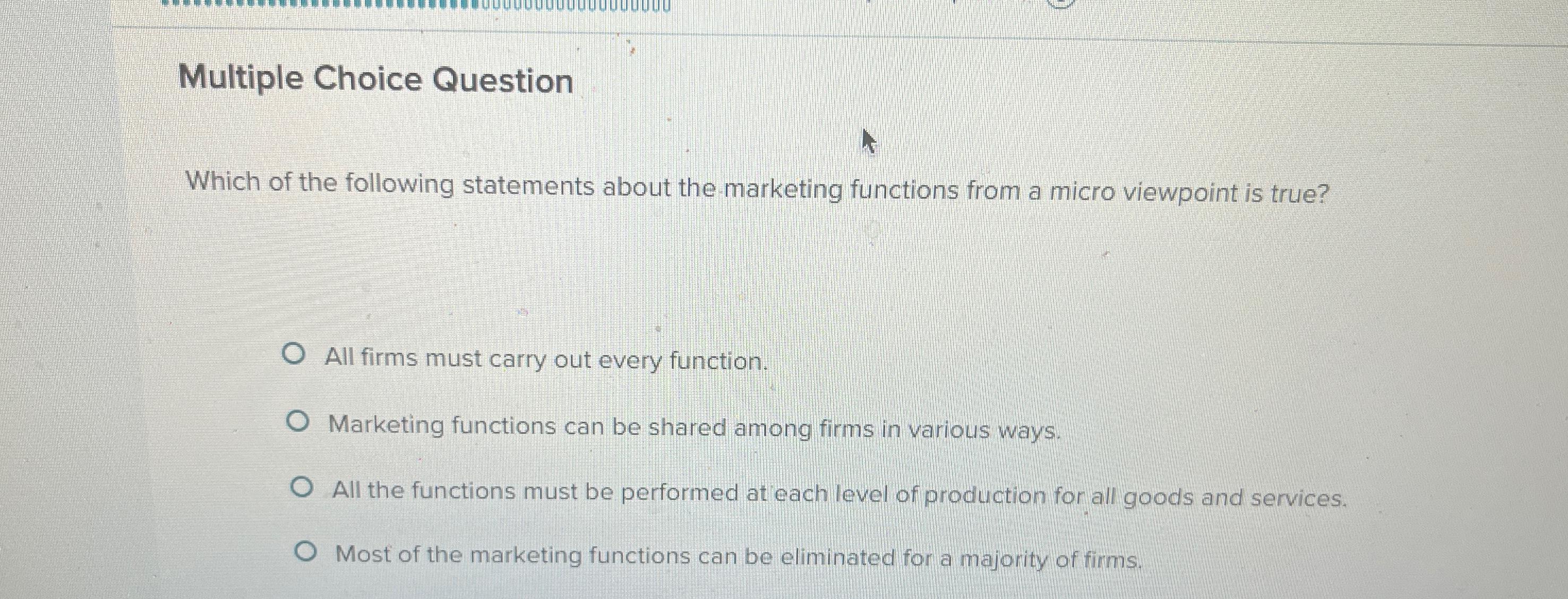 Solved Multiple Choice QuestionWhich of the following | Chegg.com