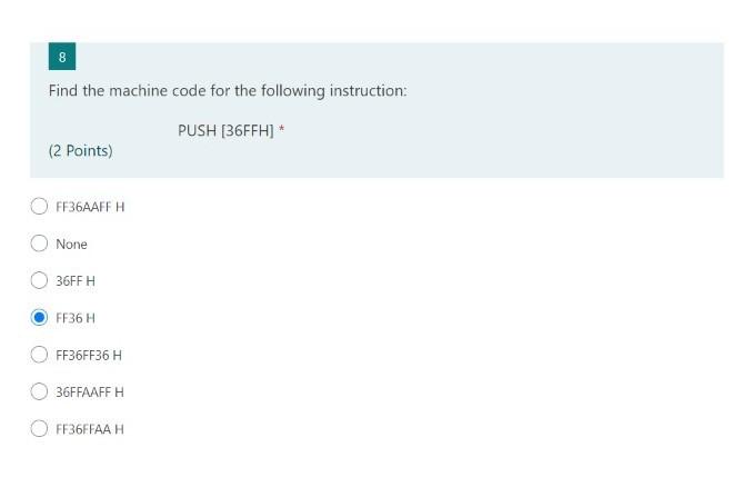 Solved 8 Find the machine code for the following | Chegg.com