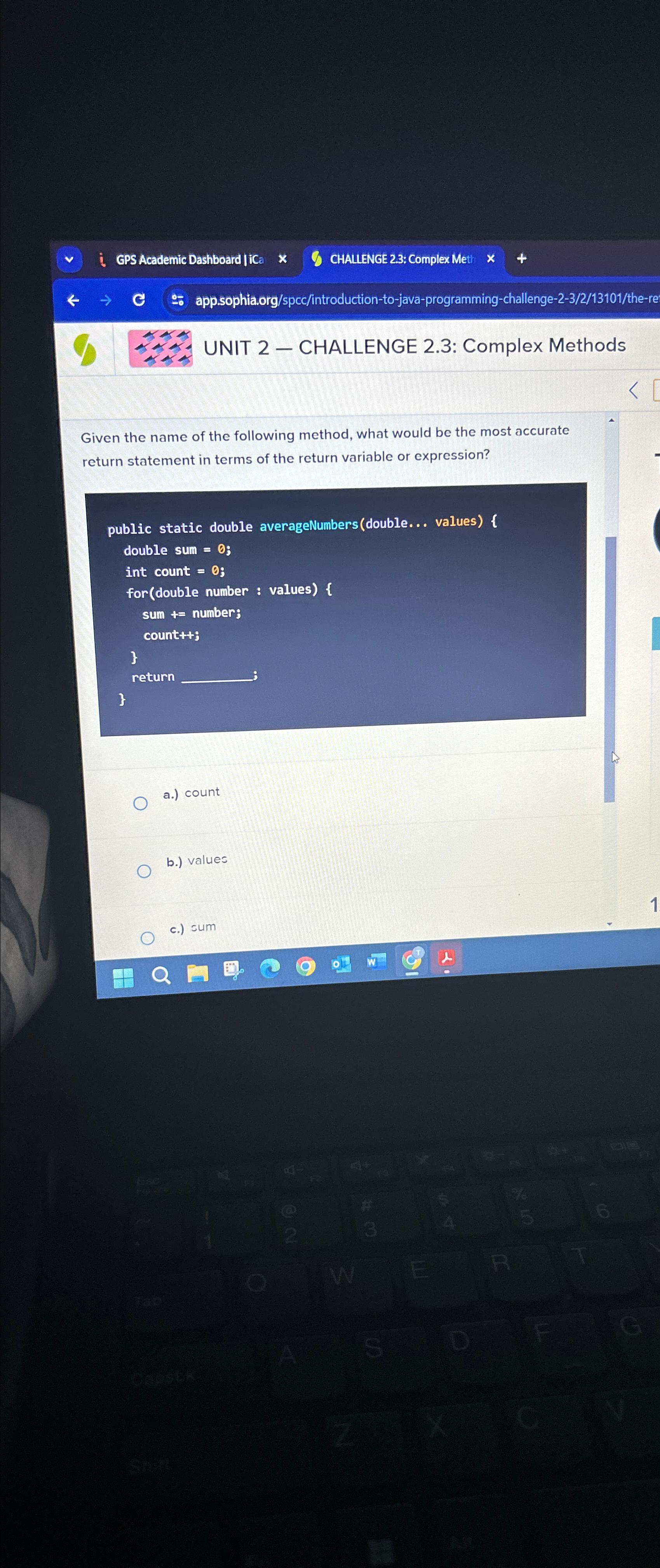 Solved GPS Academic Dashboard IicCHALLENGE 23: Complex | Chegg.com
