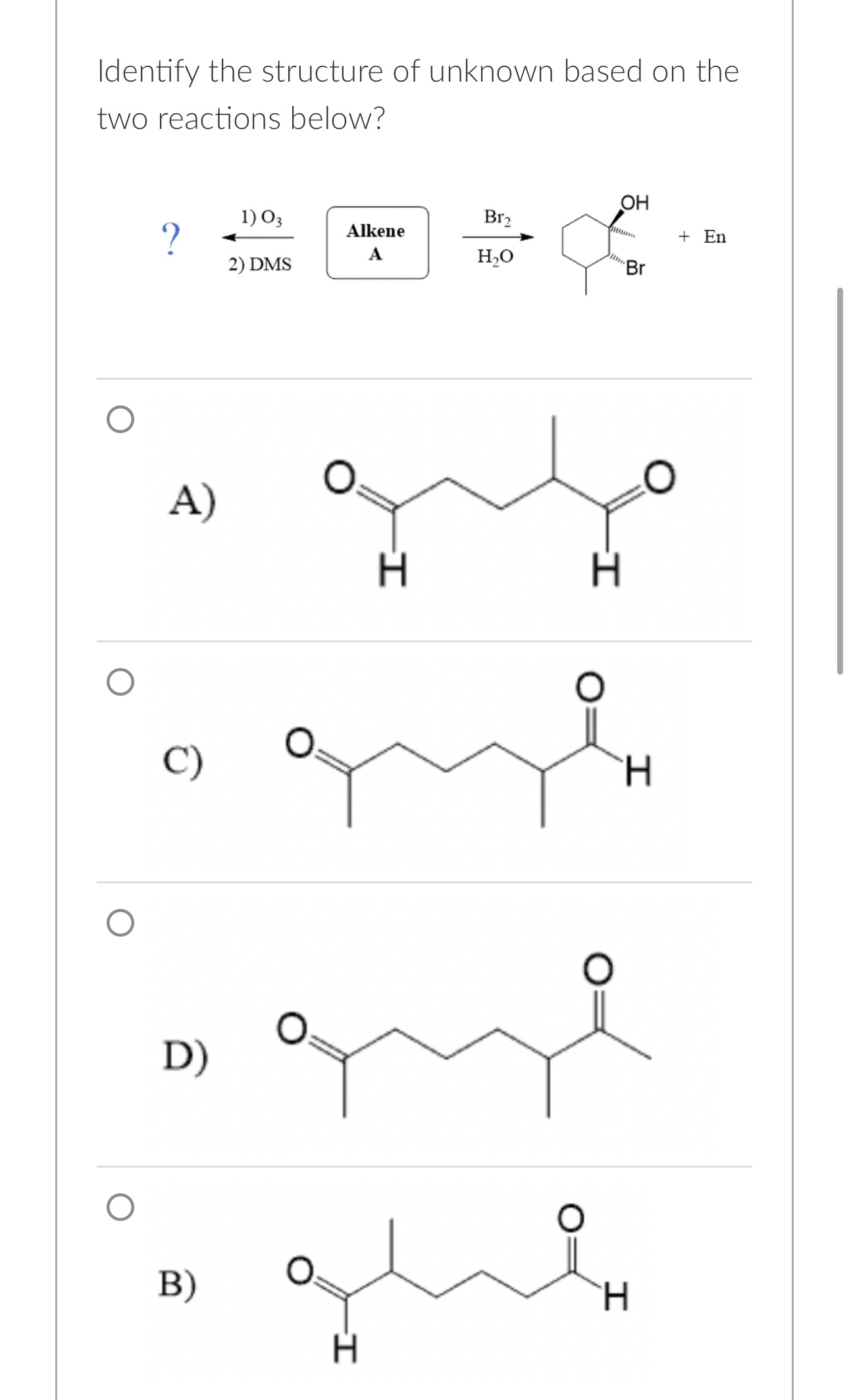 Solved Identify the structure of unknown based on the two | Chegg.com
