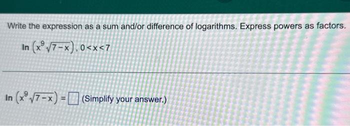Solved Write the expression as a sum and/or difference of | Chegg.com