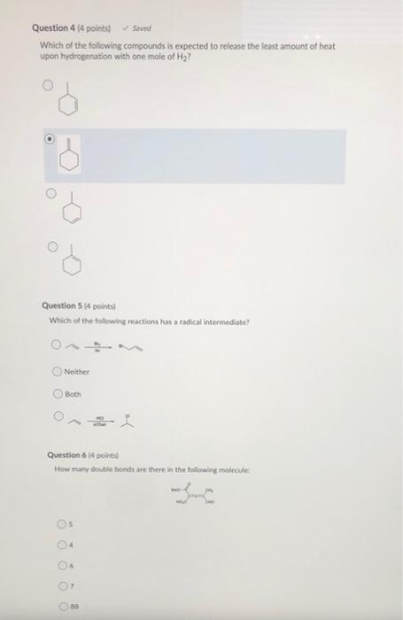 Solved Question 4 (4 points) Saund Which of the following | Chegg.com