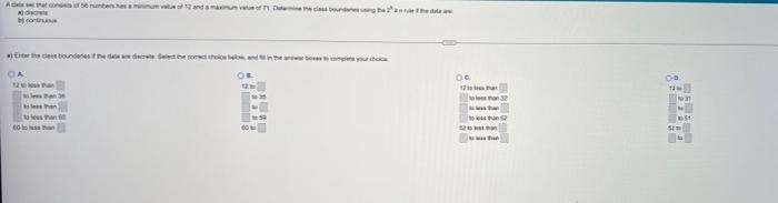 Solved Using the 2k zn rule, determine the number of classes | Chegg.com