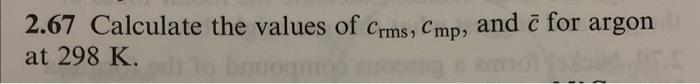 Solved 2.67 Calculate the values of crms,cmp, and cˉ for | Chegg.com