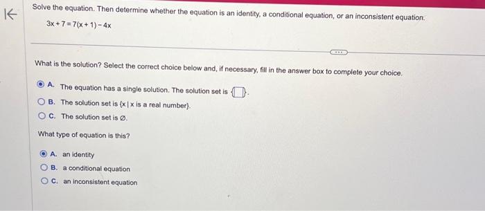 Solved Solve the equation. Then determine whether the | Chegg.com