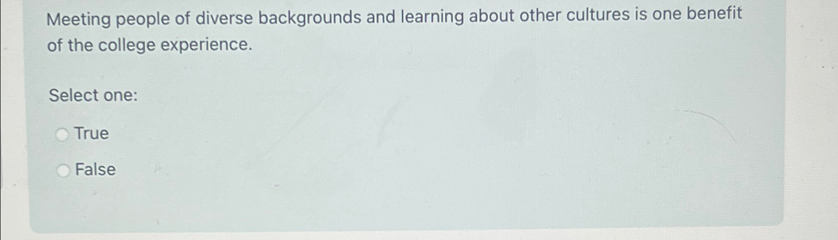 Solved Meeting people of diverse backgrounds and learning | Chegg.com