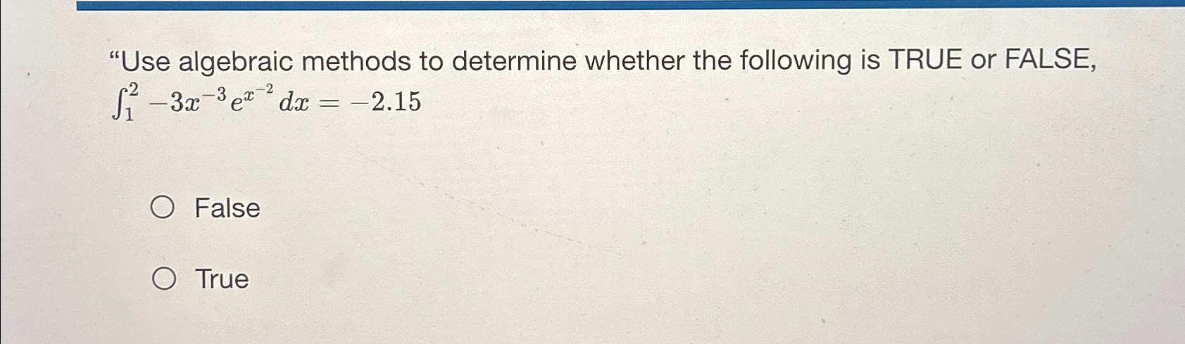 Solved "Use algebraic methods to determine whether the | Chegg.com