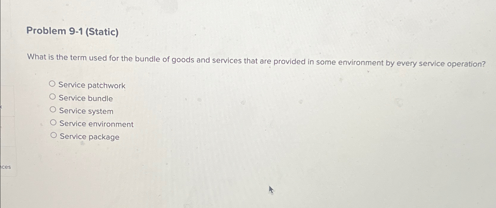 Solved Problem 9-1 (Static)What is the term used for the | Chegg.com