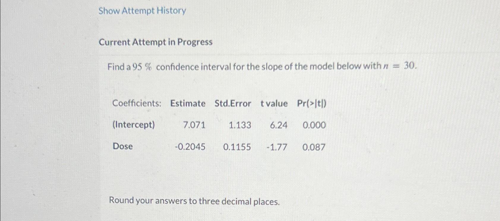 Solved Show Attempt HistoryCurrent Attempt in ProgressFind a | Chegg.com