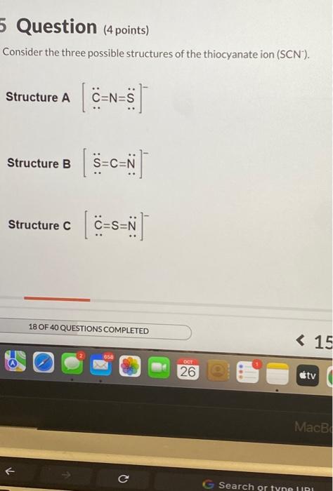 Solved Consider the three possible structures of the | Chegg.com