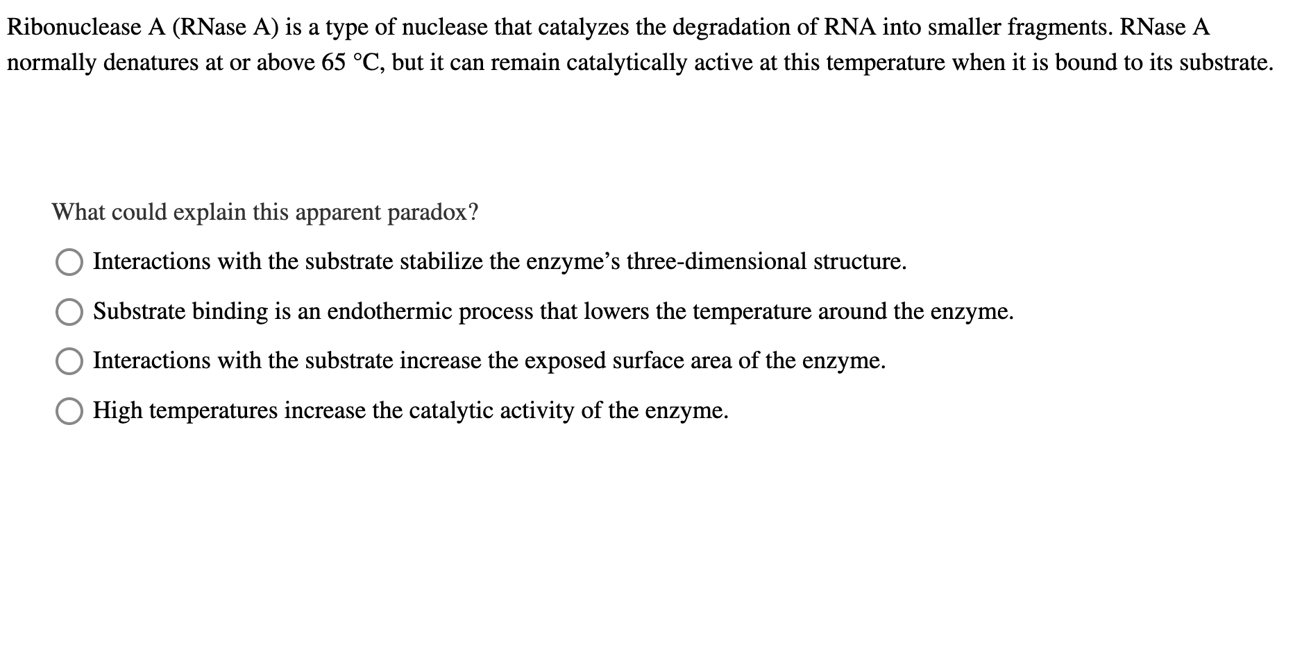 Solved Ribonuclease A (RNase A) ﻿is a type of nuclease that | Chegg.com
