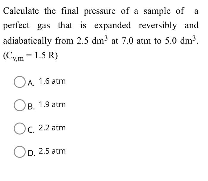 Solved Which of the following is NOT a state function? A. | Chegg.com