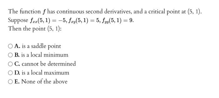 Solved The function f has continuous second derivatives, and | Chegg.com