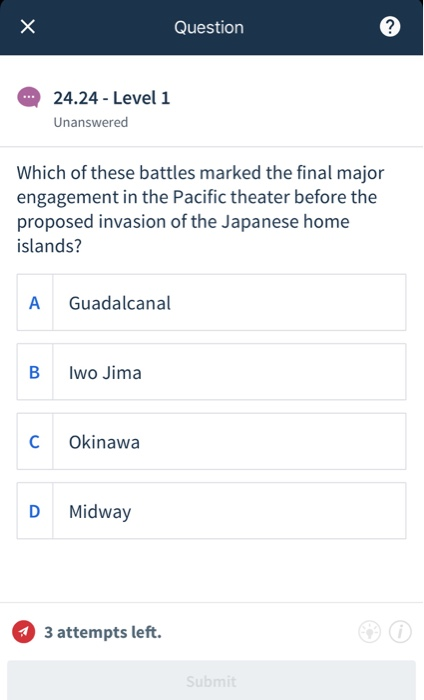 Solved х Question 24.24 - Level 1 Unanswered Which of these | Chegg.com