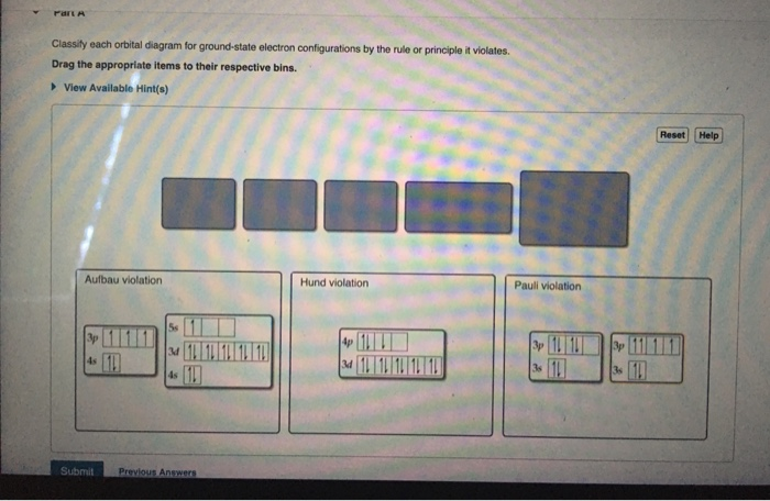 Solved Part Classily each orbital diagram for ground-state | Chegg.com Solved Part Classily each orbital diagram for ground-state | Chegg.com