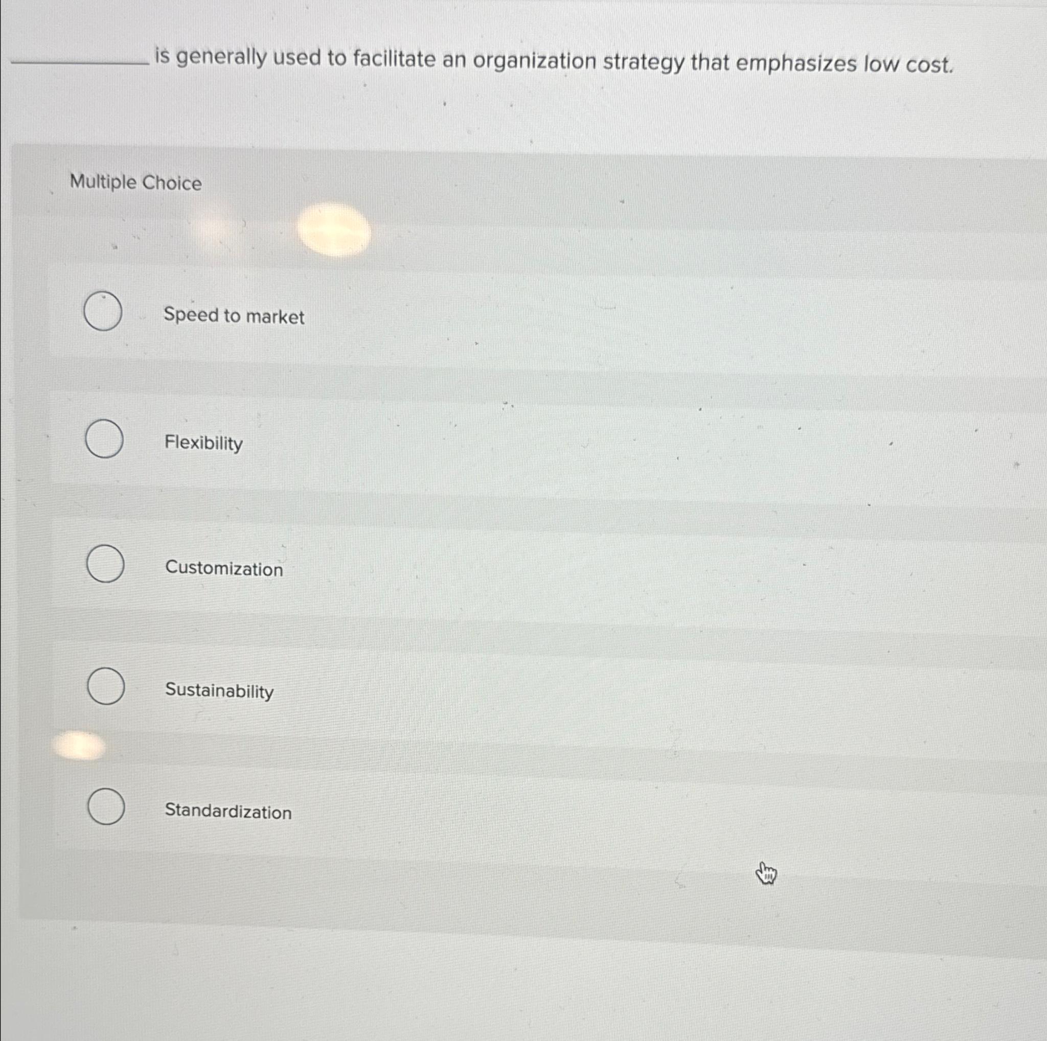 Solved is generally used to facilitate an organization | Chegg.com