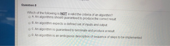 Solved Question 5 Which of the following is NOT a valid the | Chegg.com