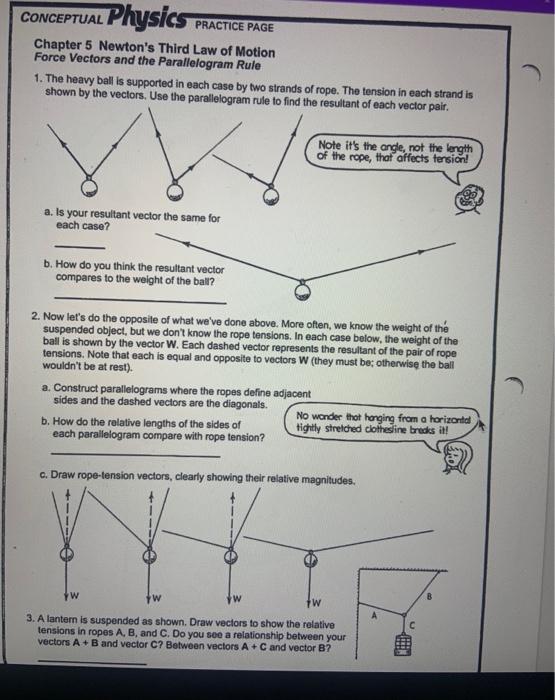 Chapter 5 Newton's Third Law of Motion Force Vectors | Chegg.com