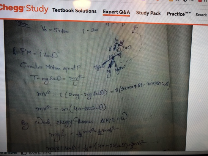 Solved Question 23.4.a.) The equation T-mgsin(theta) is | Chegg.com