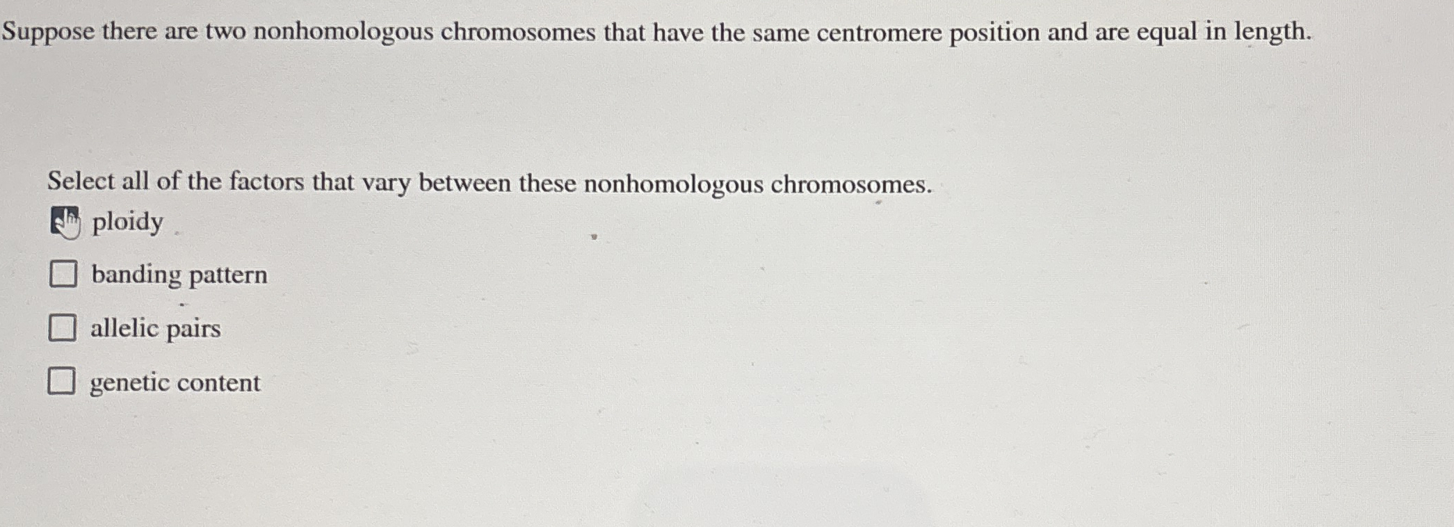 Solved Suppose there are two nonhomologous chromosomes that | Chegg.com