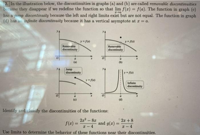 Solved 2. In the illustration below, the discontinuities in | Chegg.com