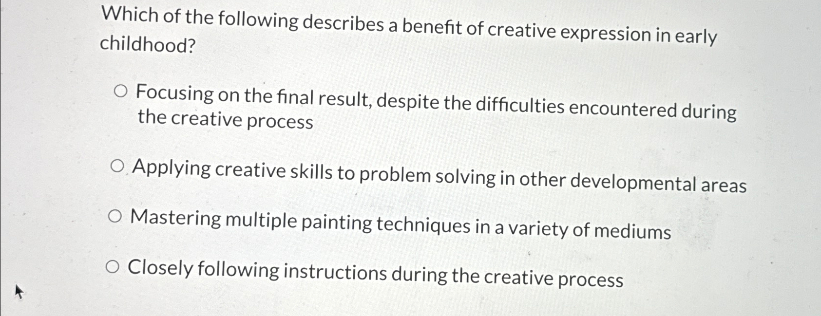 Solved Which of the following describes a benefit of | Chegg.com
