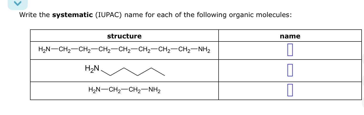 Solved Write the systematic (IUPAC) ﻿name for each of the | Chegg.com