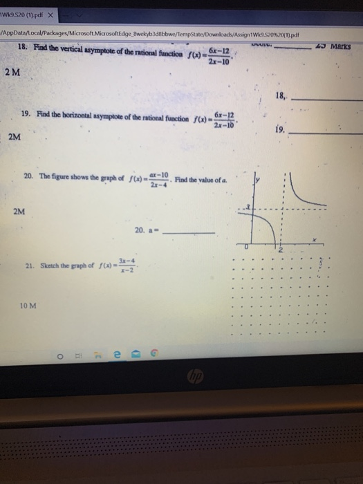 Solved W19 S20 (1) pdf X AppData/local/Packages/Microsoft | Chegg.com