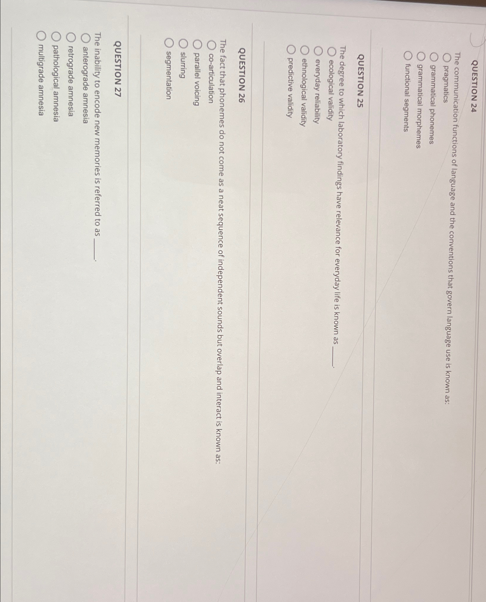 Solved QUESTION 24The communication functions of language | Chegg.com