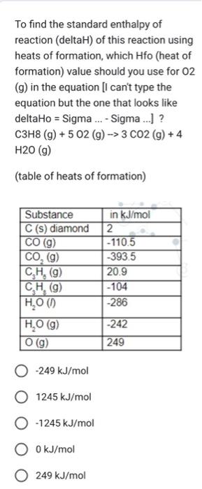 Solved To find the standard enthalpy of reaction (deltaH) of | Chegg.com