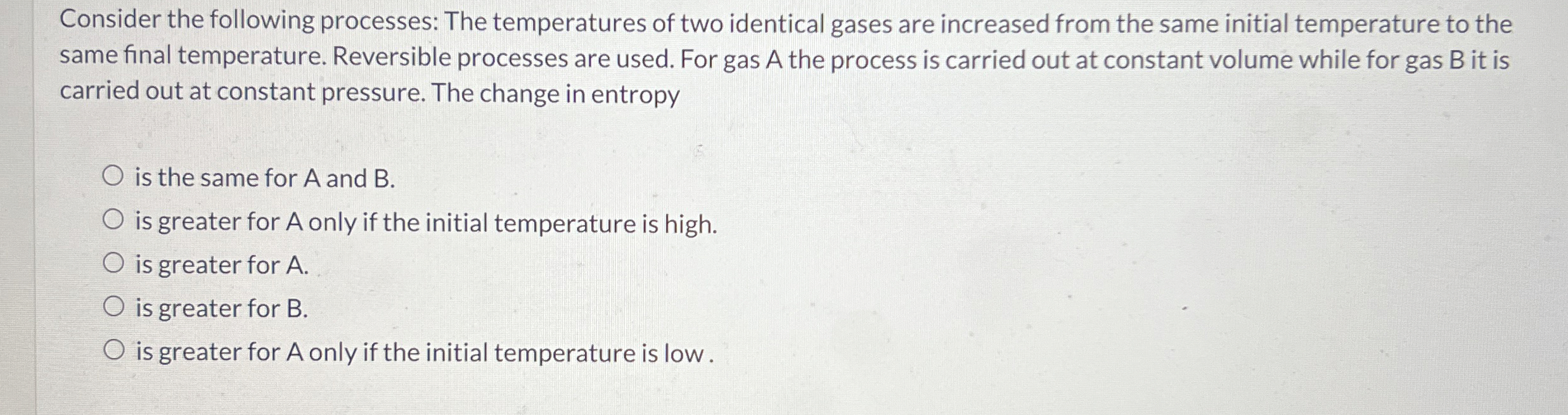 Solved Consider the following processes: The temperatures of | Chegg.com