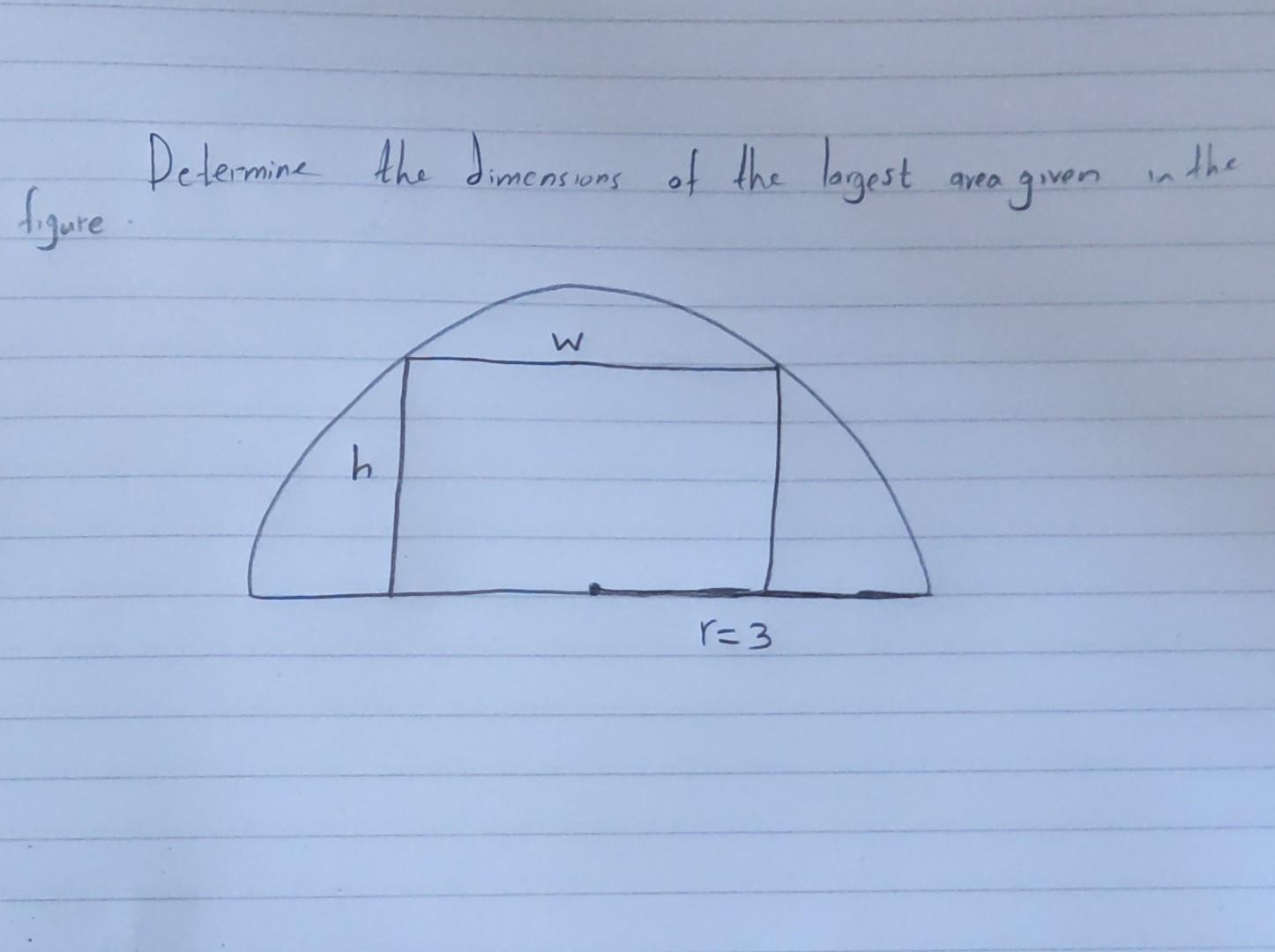 Solved determine the dimensions of the largest area given in | Chegg.com