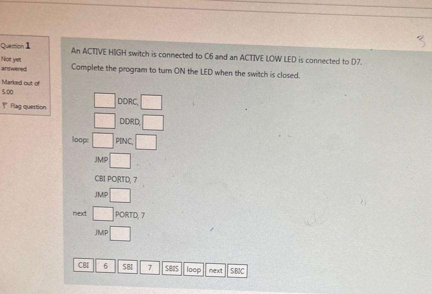 Solved Quertion 1 Not yet answered Marked out of 500 P Flag | Chegg.com