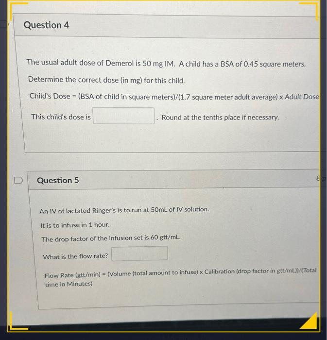 Solved TotalTime = FlowRate VolumeInfused × DropFactor | Chegg.com