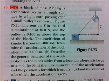 Solved A block of mass 2.20 kg is accelerated across a rough | Chegg.com